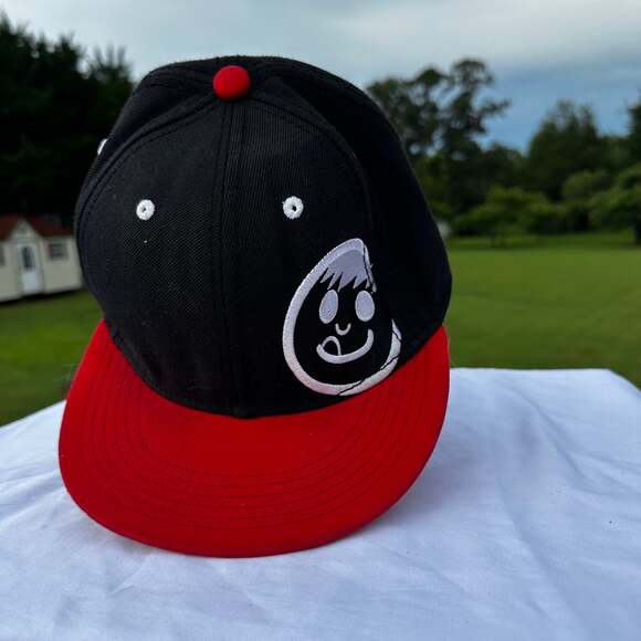 Neff | Accessories | Neff Smile Snapback Hat Black Red Adjustable Cap Smiley Face Logo | Poshmark